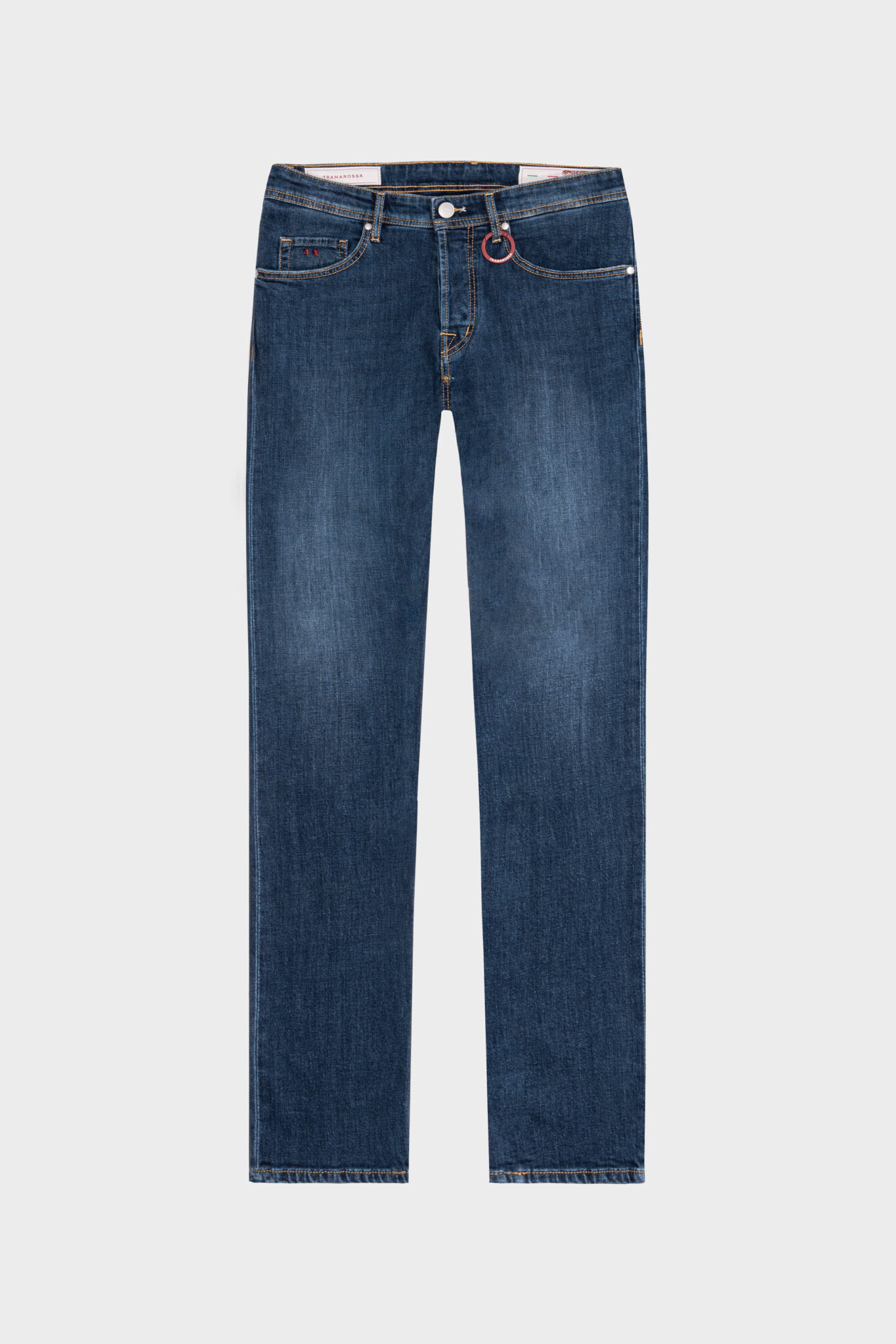 LEONARDO SLIM JEANS IN MEDIUM BLUE DENIM – TRAMAROSSA
